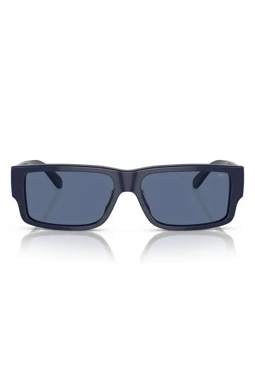 DIESEL® Rectangular Sunglasses - Shiny Blue/solid Blue