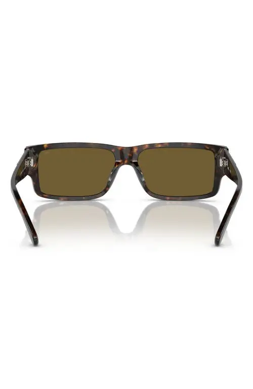 DIESEL® Rectangular Sunglasses - Shiny Dark Havana/ Solid Brown