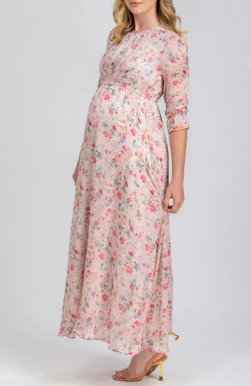PIETRO BRUNELLI Floral Chiffon Maxi Dress