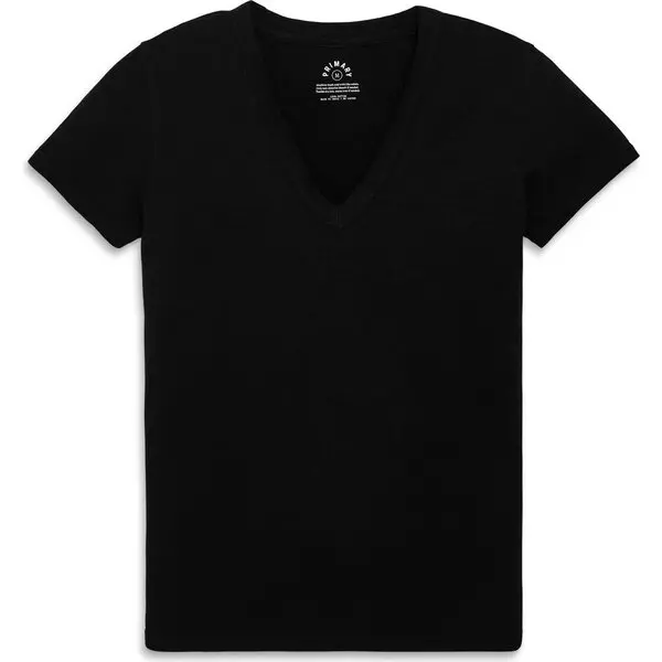 PRIMARY Classic Slub V-neck Tee - Black
