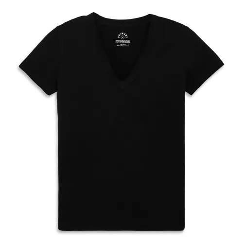 PRIMARY Classic Slub V-neck Tee - Black