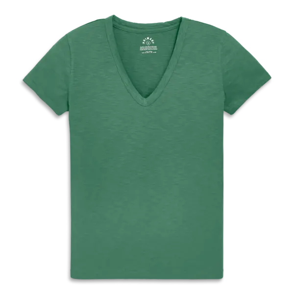 PRIMARY Classic Slub V-neck Tee - Chive