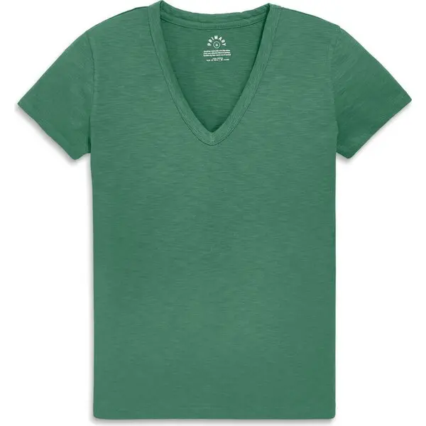 PRIMARY Classic Slub V-neck Tee - Chive