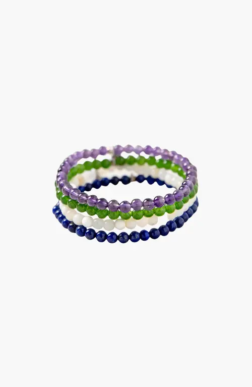 TINY RITUALS Libra Bracelet Set - Green /purple /blue /white