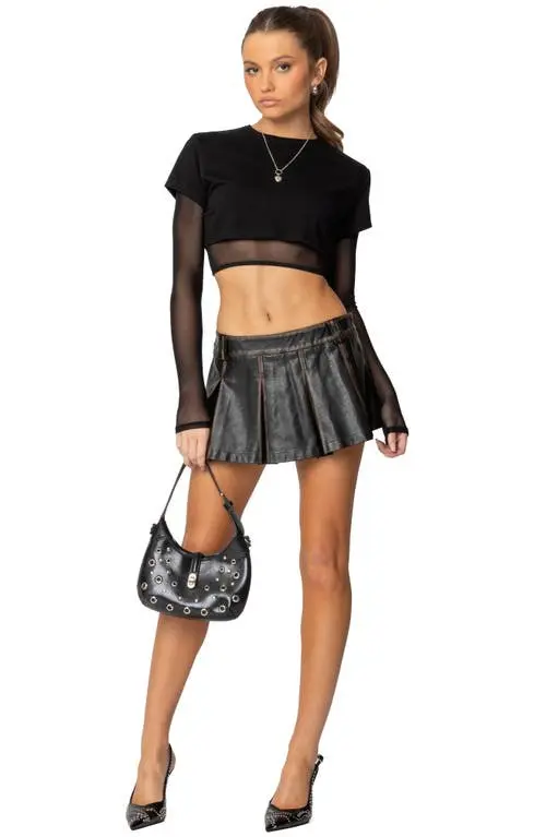 EDIKTED Rella Layered Crop Top