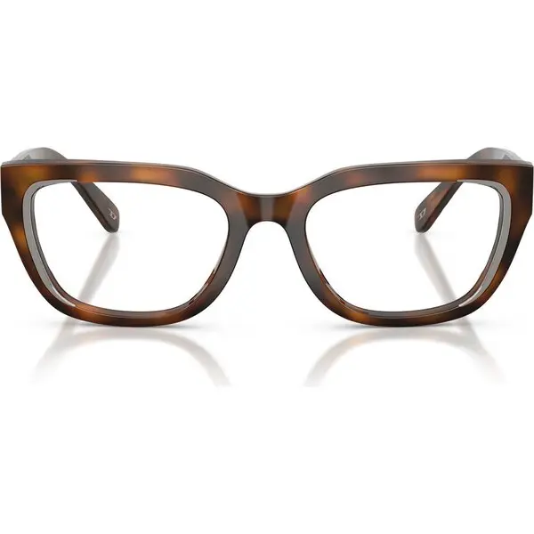 DIESEL® 52mm Rectangular Eyeglasses - Havana/ Demo