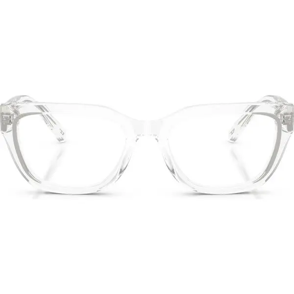 DIESEL® 52mm Rectangular Eyeglasses - Shiny Cristal/ Demo