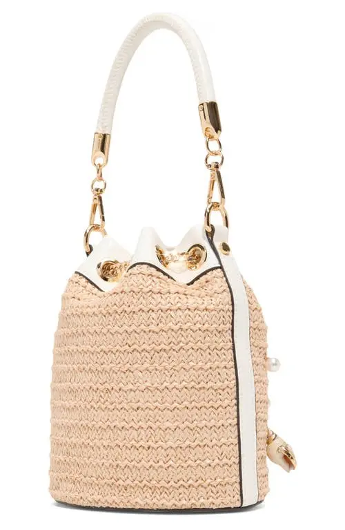 Aldo Sirenax Woven Raffia Bucket Bag