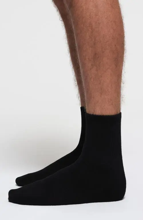 SKIMS 3-pack Quarter Crew Socks - Onyx