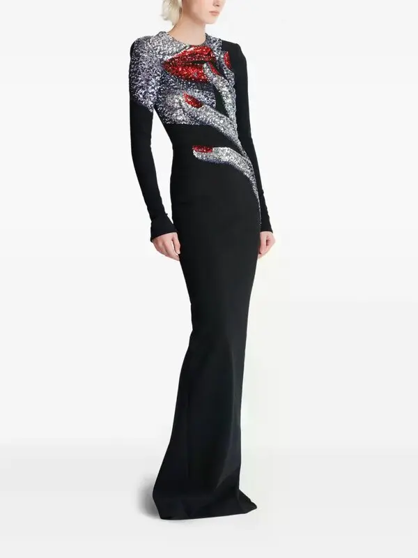 Balmain High Neck Maxi Dress