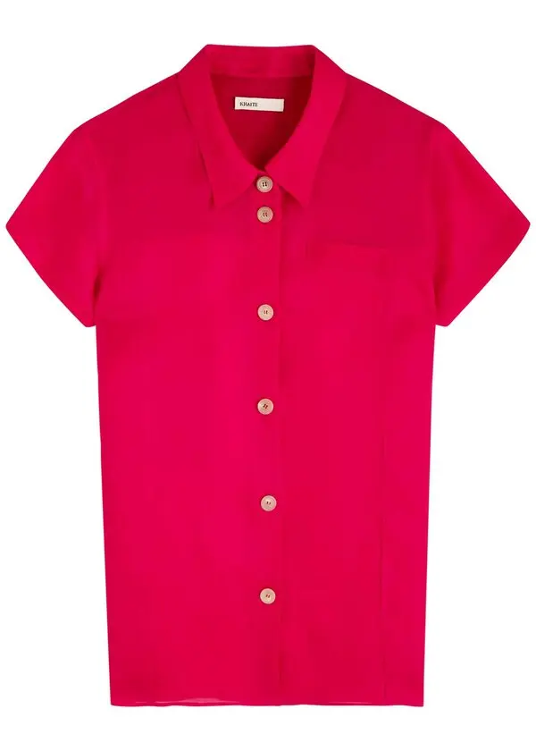 Khaite Keefe Semi-sheer Silk Shirt