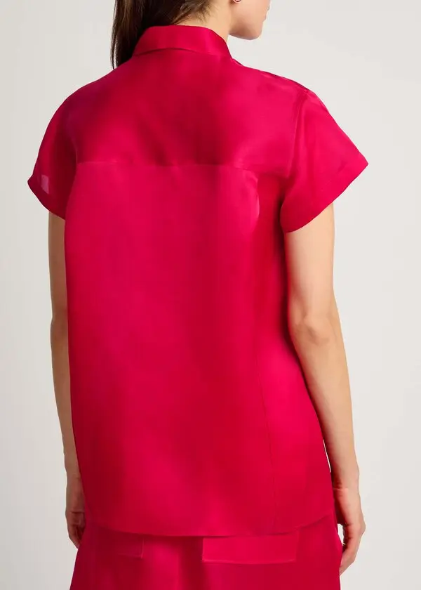 Khaite Keefe Semi-sheer Silk Shirt