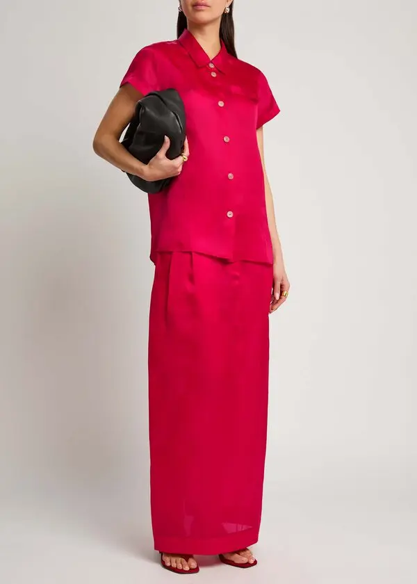 Khaite Keefe Semi-sheer Silk Shirt