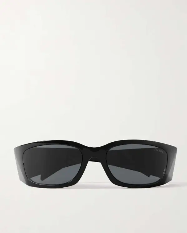 Prada Rectangular-frame Acetate Sunglasses - Black