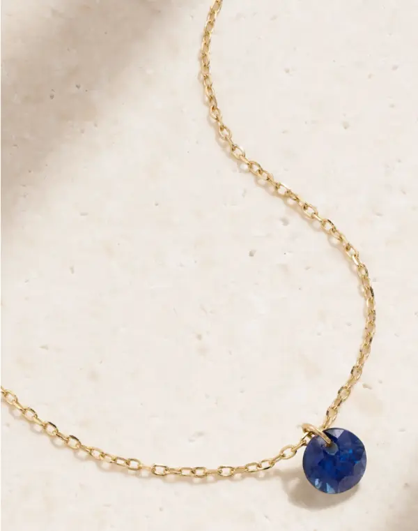 PERSEE 18-karat Gold Sapphire Necklace - Blue