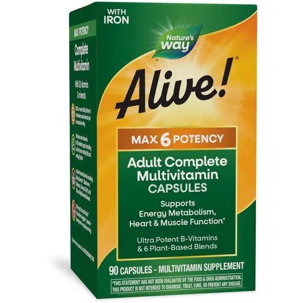 NATURE'S WAY Alive! Max Potency 90 Capsules - One-color