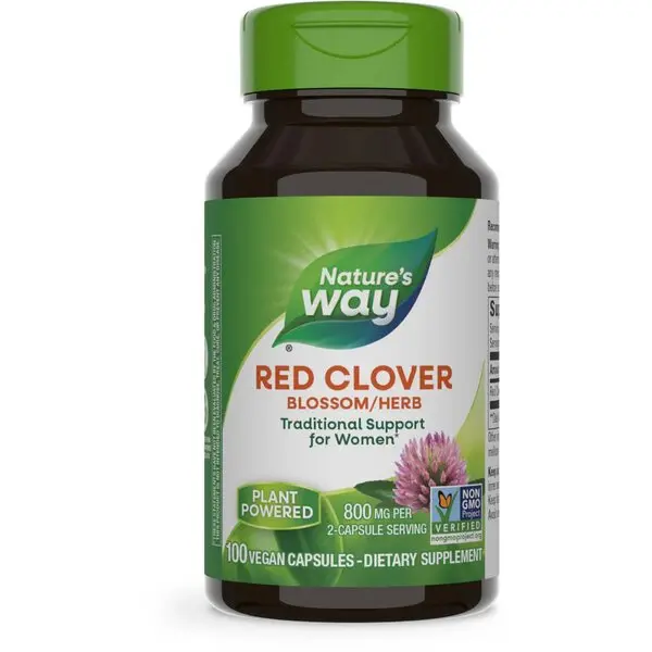 NATURE'S WAY Red Clover Blossom / Herb 100 Capsules - One-color