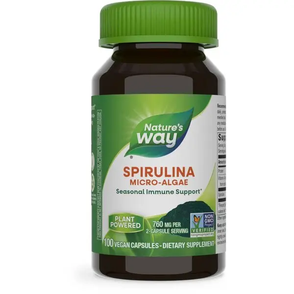 NATURE'S WAY Spirulina Micro-algae 100 Capsules - One-color