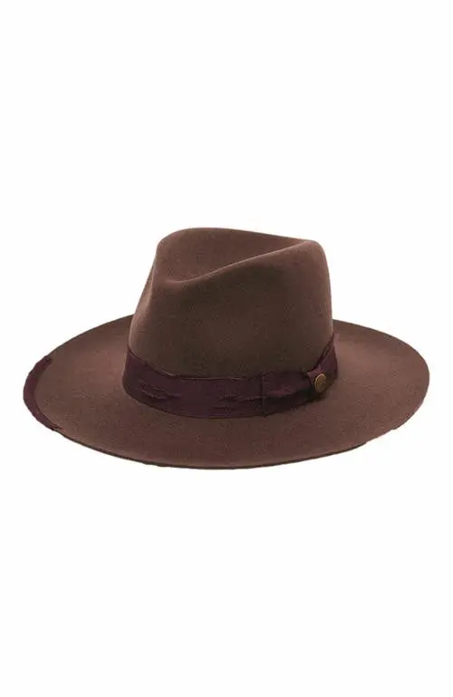 TWO ROADS HAT CO. Delmar Distressed Fedora - Mulberry