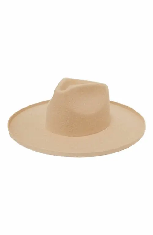 TWO ROADS HAT CO. Five Points Wide Brim Fedora Hat - Buckskin