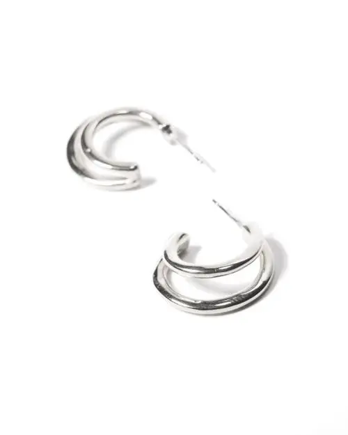 ODETTE NEW YORK Deux Hoop Earrings - Sterling Silver