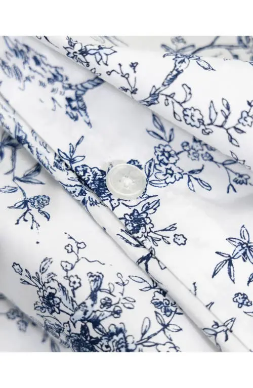 PETITE PLUME Timeless Toile Cotton Percale Duvet Cover & Shams Set
