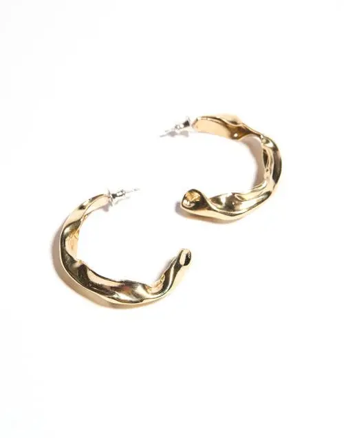 ODETTE NEW YORK Fender Hoop Earrings - Brass