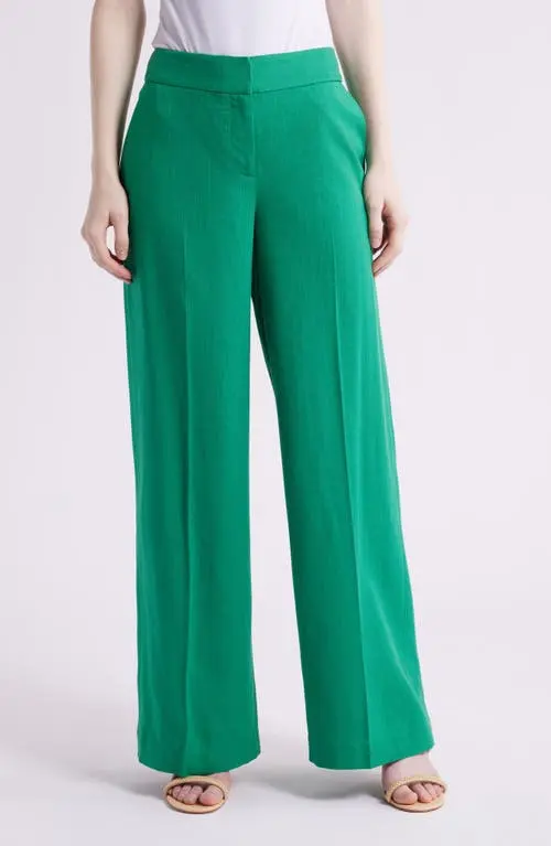 TAHARI ASL Wide Leg Trousers - Clover