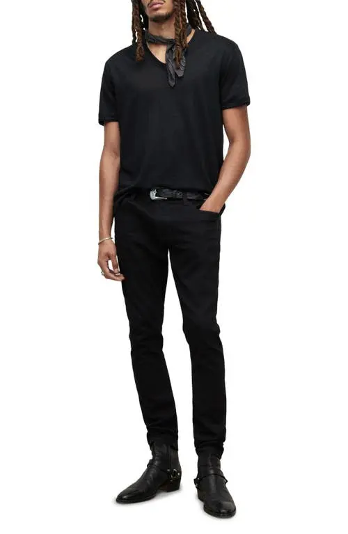 John Varvatos Wooster Slim Fit Linen T-shirt - Black