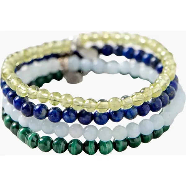 TINY RITUALS Taurus Bracelet Set - Green / Blue / Yellow
