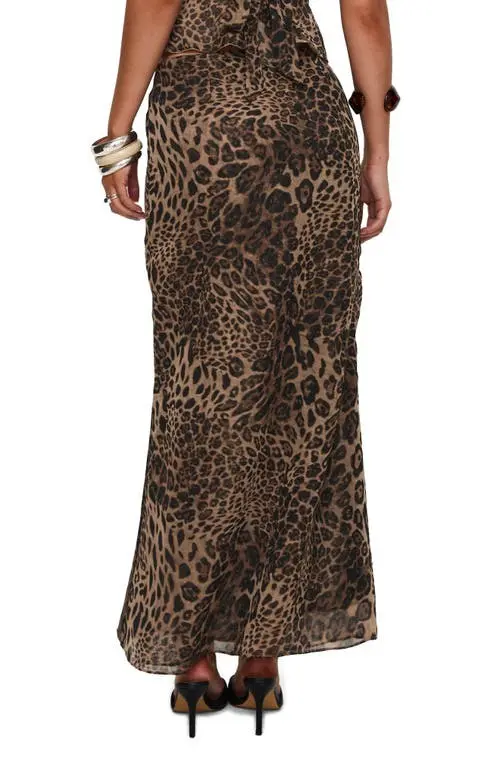 Princess Polly Eleganza Leopard Print Maxi Skirt