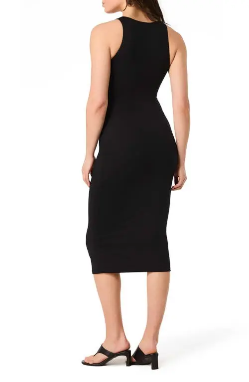 Spanx Smooth Jersey Cutaway Shoulder Midi Dress