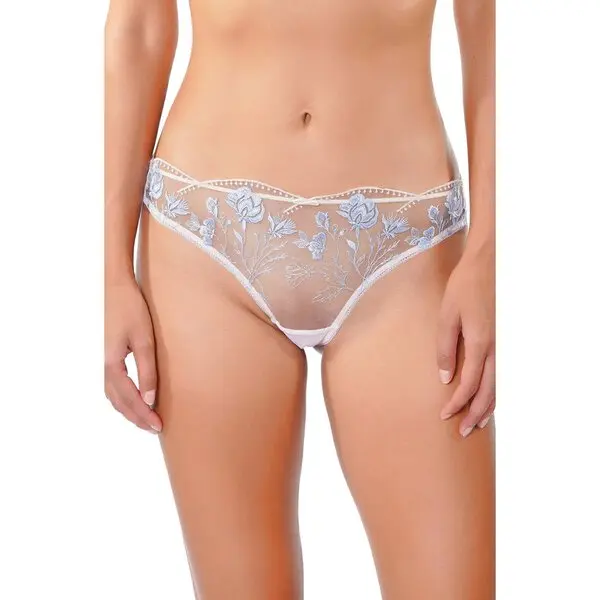 HUIT Boheme Embroidered Tanga - Floral White