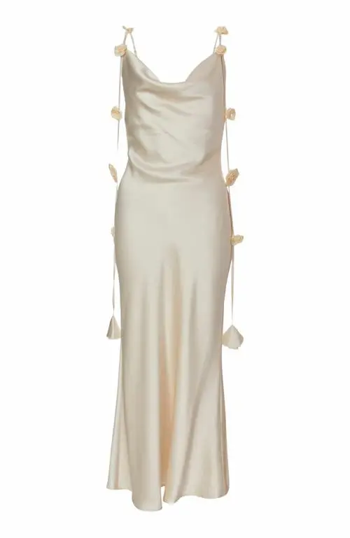 sachin and babi light blue dress Flowy Long A-Line Prom Dress with Long Puff Sleeves Champagne / 5XLarge main image 1