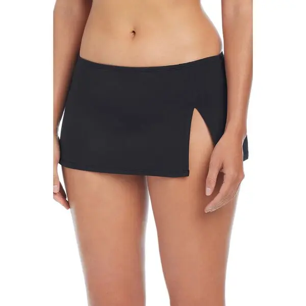 ROD BEATTIE Skirted Hipster Bikini Bottoms - Black