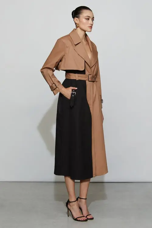 ET OCHS Ryder Color-blocked Trench Coat