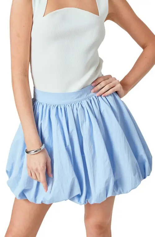 Endless Rose High Waist Bubble Mini Skirt - Blue