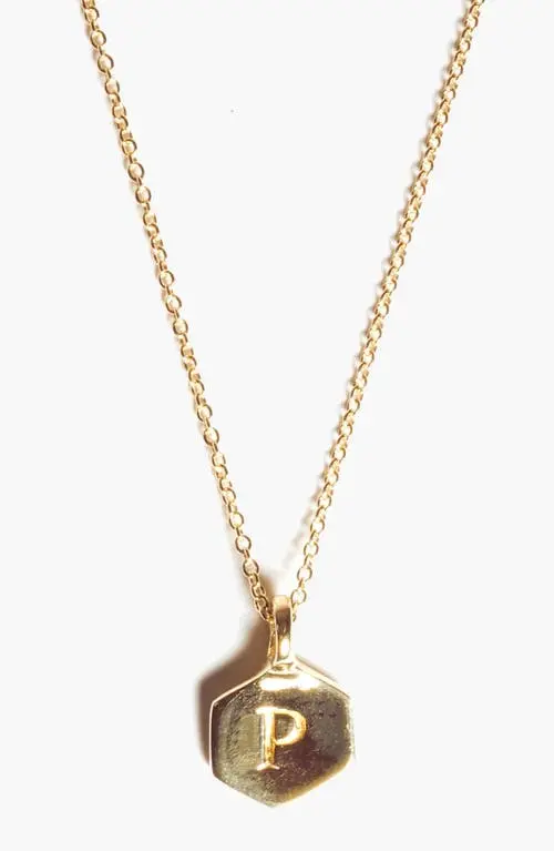 ODETTE NEW YORK Monogram Charm Necklace - Letter P