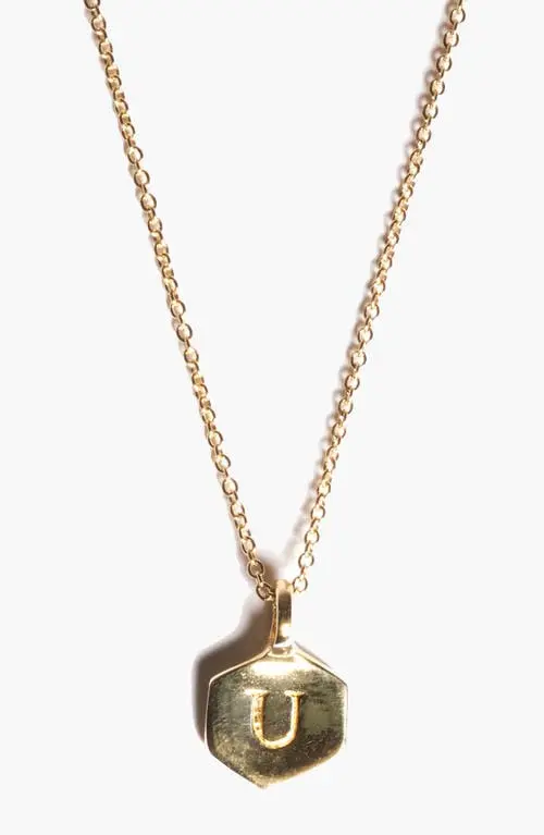 ODETTE NEW YORK Monogram Charm Necklace - Letter U