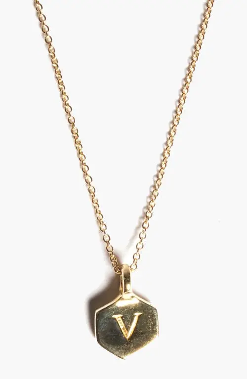 ODETTE NEW YORK Monogram Charm Necklace - Letter V