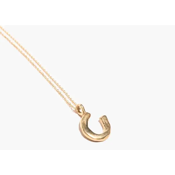 ODETTE NEW YORK Horseshoe Pendant Necklace - Brass