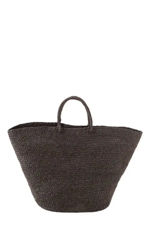 INDEGO AFRICA Braided Raffia Tote - Black