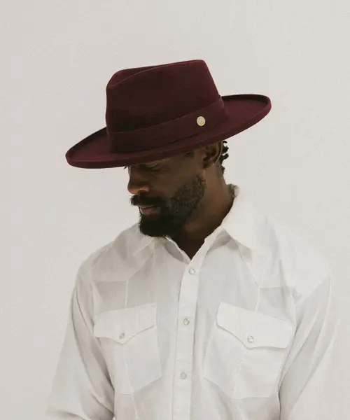 TWO ROADS HAT CO. Echo Park Fedora - Maroon