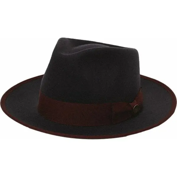 TWO ROADS HAT CO. Waterloo Fedora - Navy Blue
