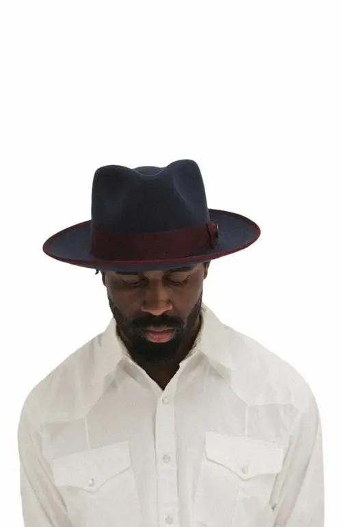 TWO ROADS HAT CO. Waterloo Fedora - Navy Blue