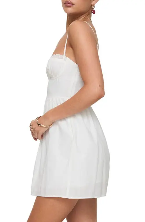 Princess Polly Lyonne Cotton Mini Dress In White - 73% Off | Editorialist