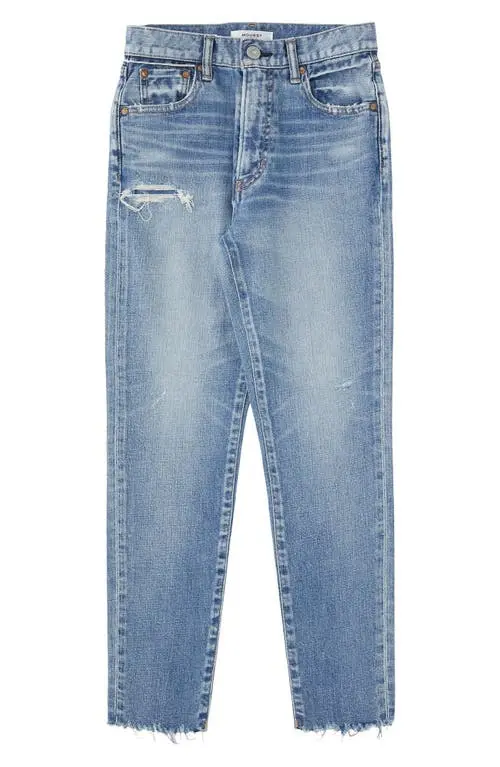 MOUSSY Hammond Crop Skinny Jeans - Light Blue