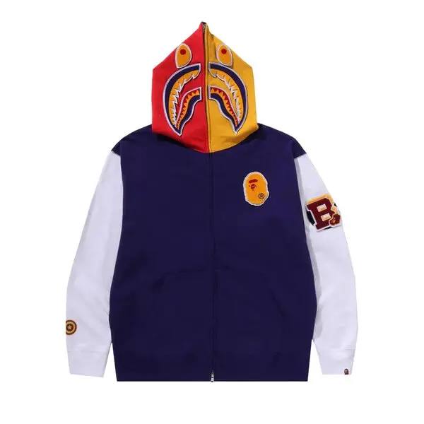 A BATHING APE Shark Full Zip Hoodie Us - Blue