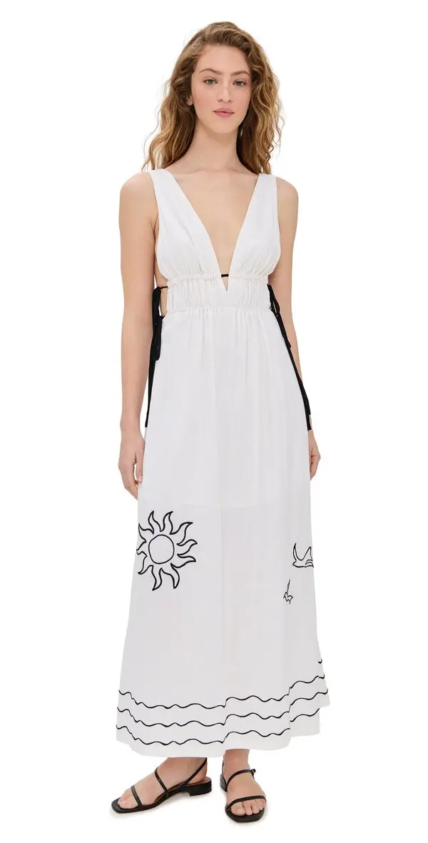 DRESS TO Iara Embroidered Maxi Dress