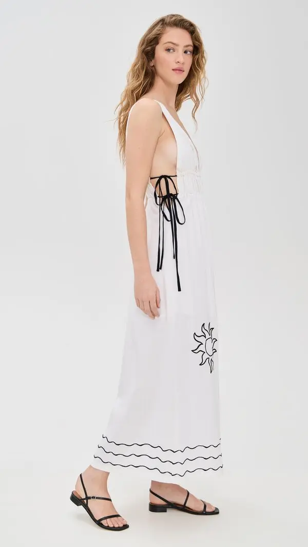 DRESS TO Iara Embroidered Maxi Dress